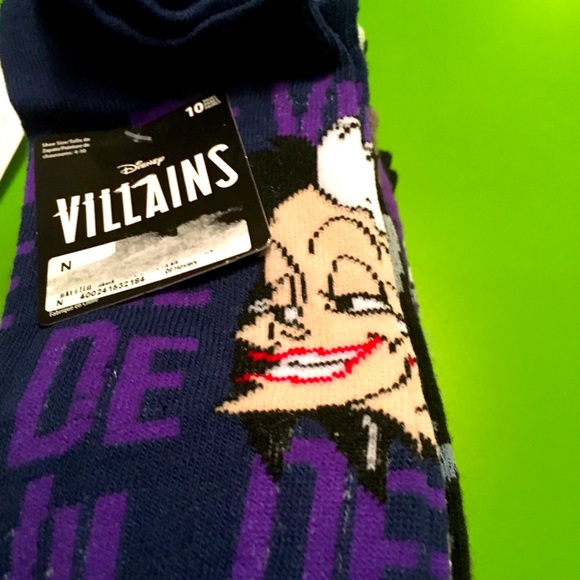 Disney | Accessories | Disney Villains Socks Set Pk Short Ankle Footies ...